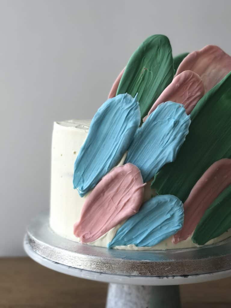 Brushstroke Layer Cake - Baking with Aimee.