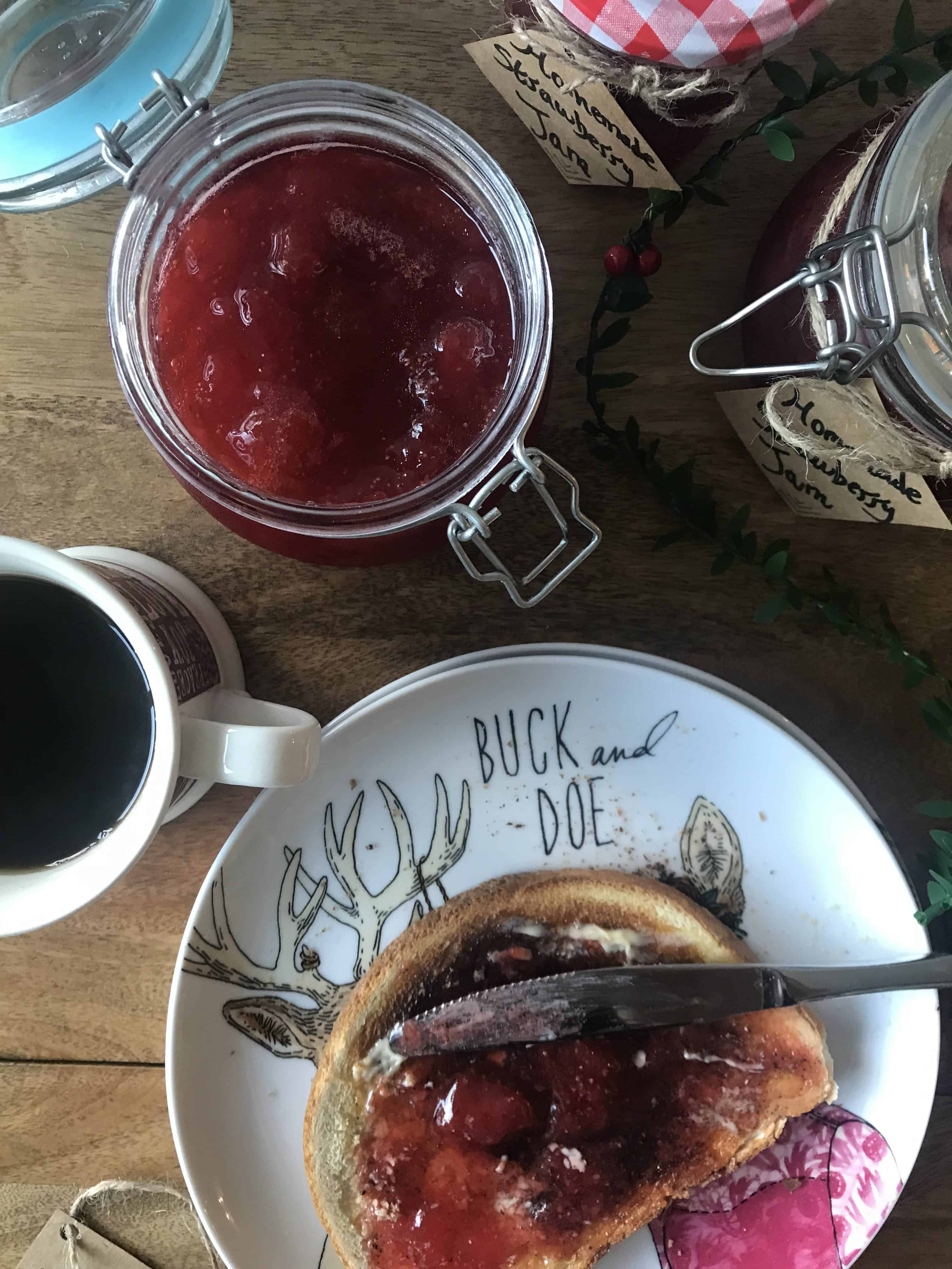 Edible Christmas Gifts: Strawberry Jam - Baking with Aimee.