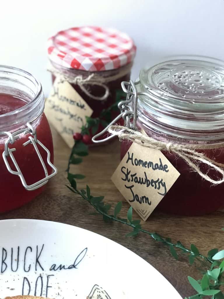 Edible Christmas Gifts: Strawberry Jam - Baking with Aimee.