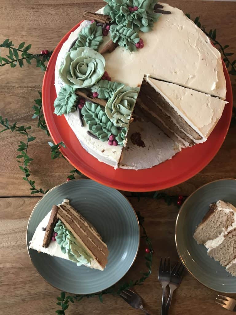 Christmas Wreath Layer Cake - Baking with Aimee.