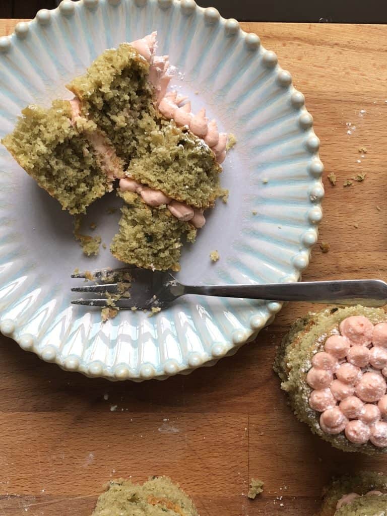 Strawberry and Basil Cakes - Baking with Aimee.