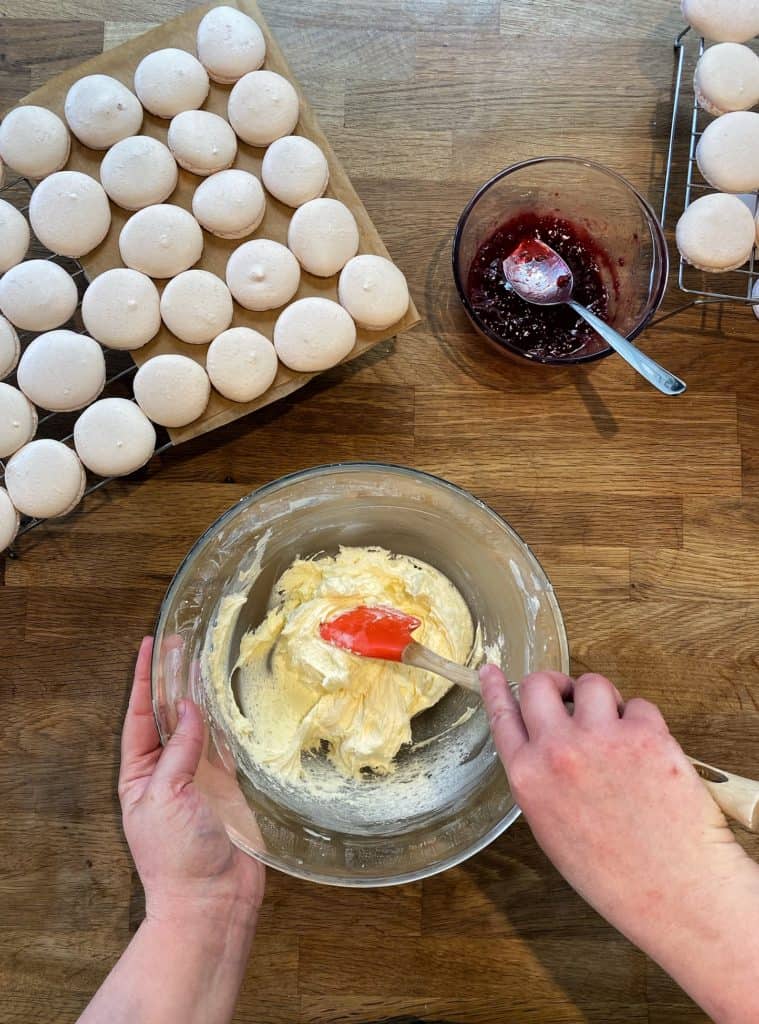 Raspberry & Lemon Macarons - Baking with Aimee.