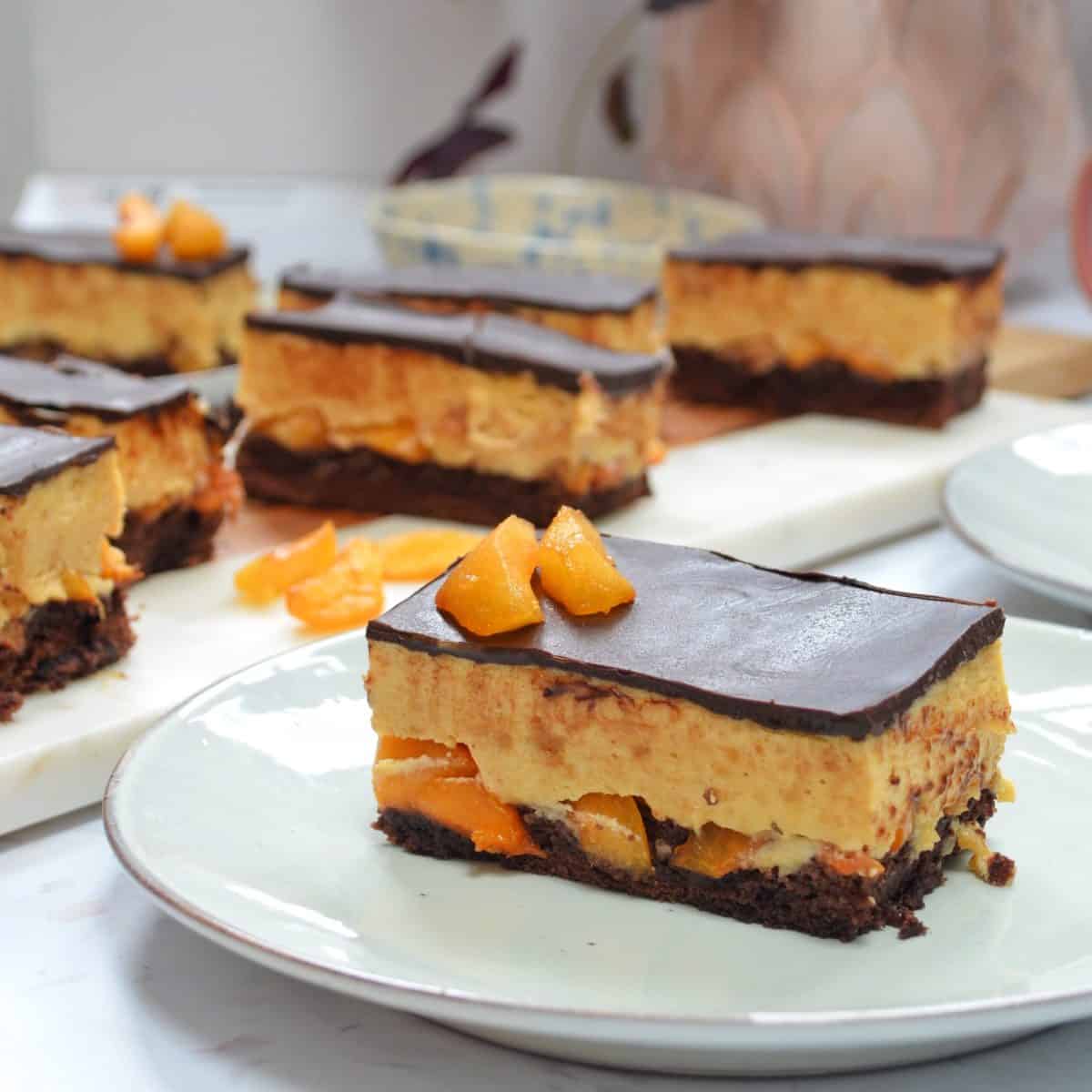 Chocolate Apricot Mousse Cake - Baking with Aimee.