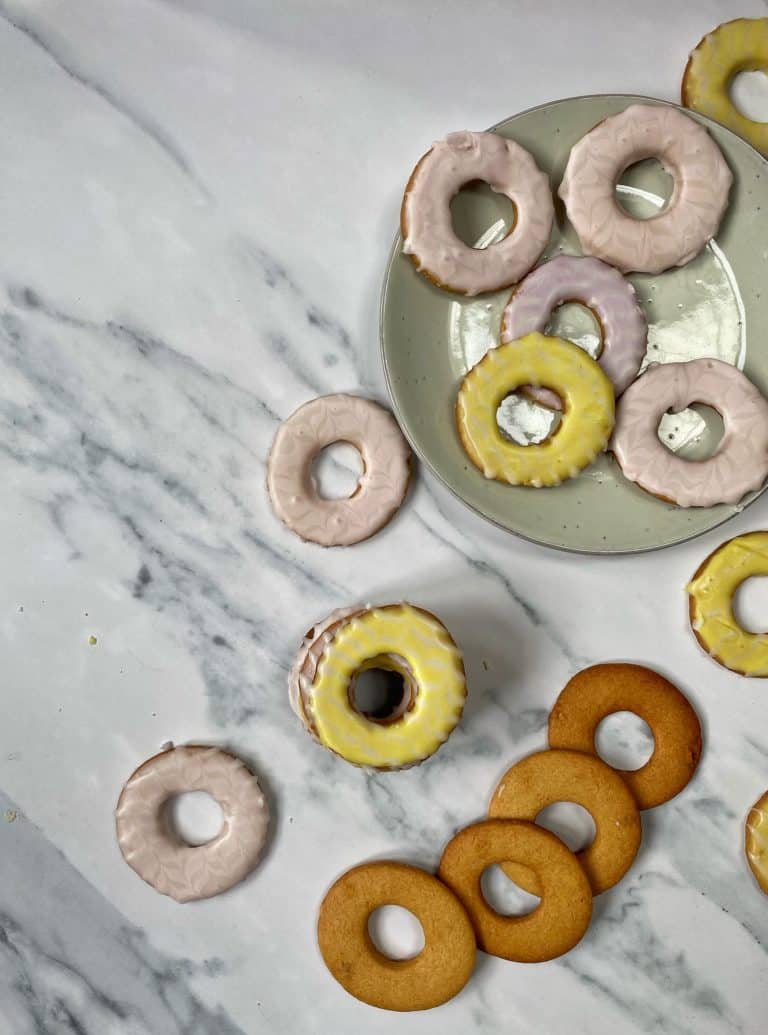 Fancy Party Rings - Salted Honey Peanut Biscuits - Baking with Aimee.
