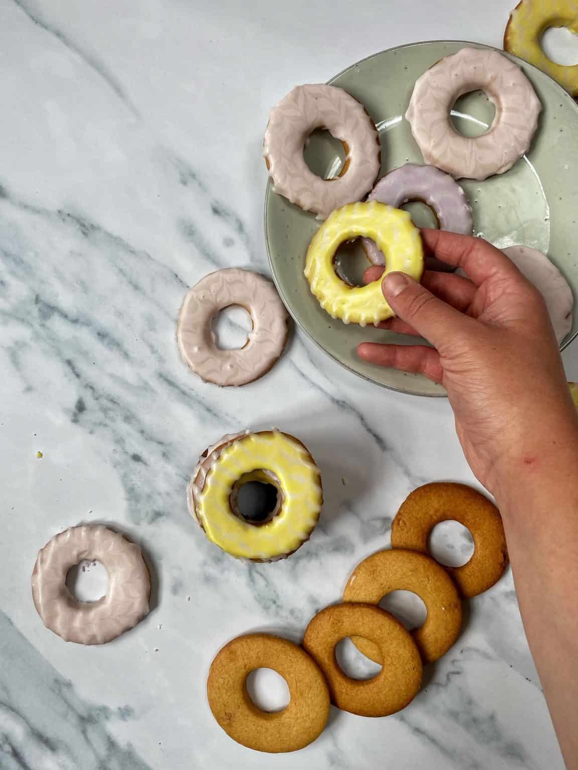 Fancy Party Rings - Salted Honey Peanut Biscuits - Baking with Aimee.