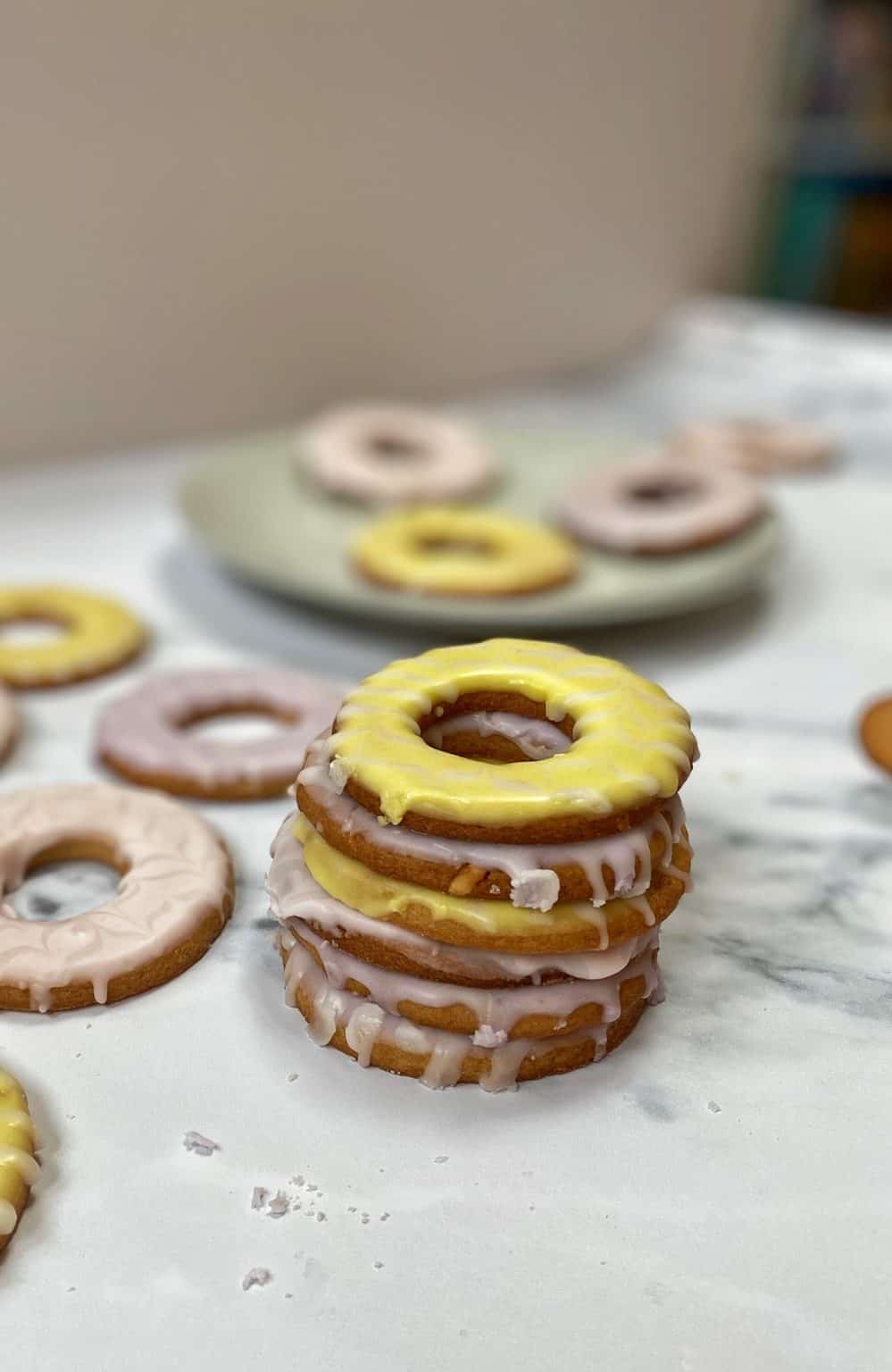 Fancy Party Rings - Salted Honey Peanut Biscuits - Baking with Aimee.