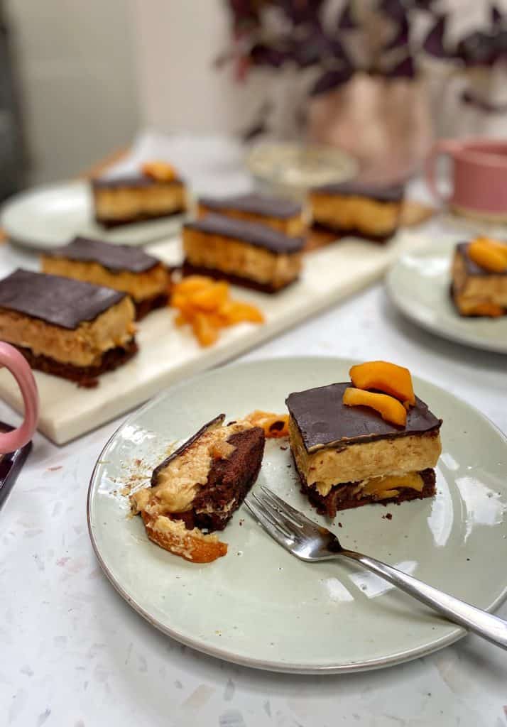 Chocolate Apricot Mousse Cake - Baking with Aimee.