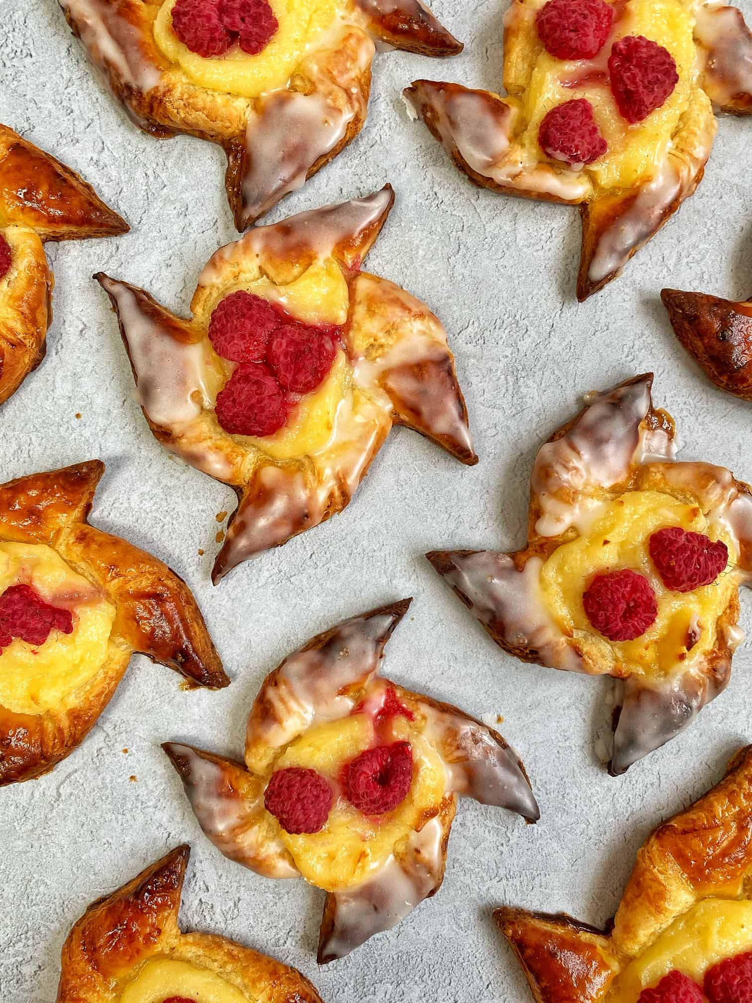 Raspberry Danishes - Baking with Aimee.