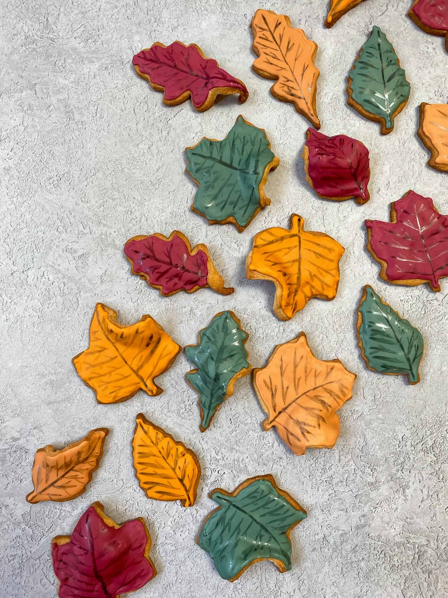 Maple Autumn Leaf Biscuits - Baking with Aimee.