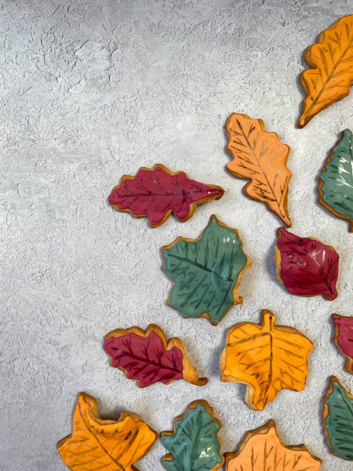 Maple Autumn Leaf Biscuits - Baking with Aimee.