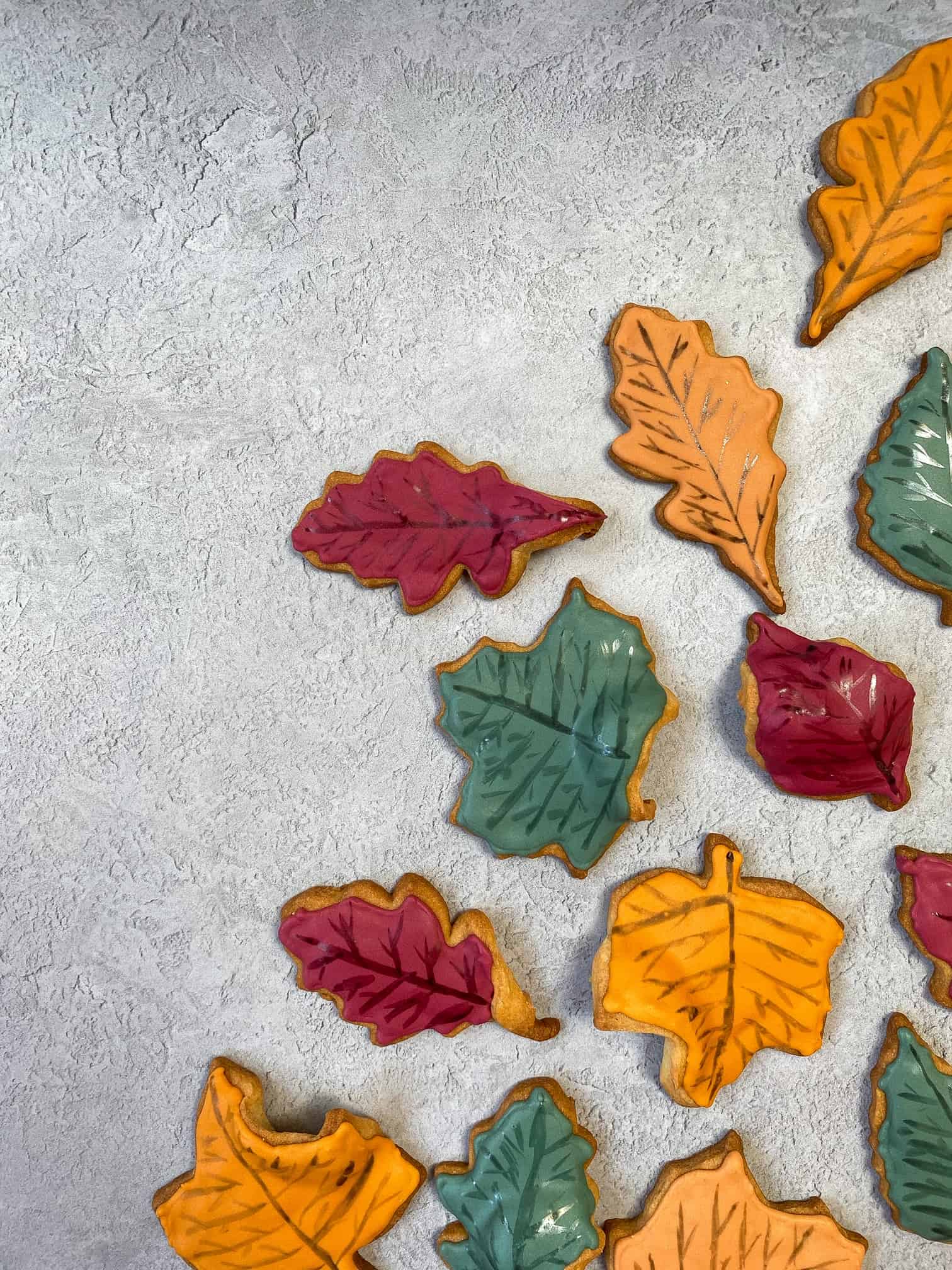 Maple Autumn Leaf Biscuits - Baking with Aimee.