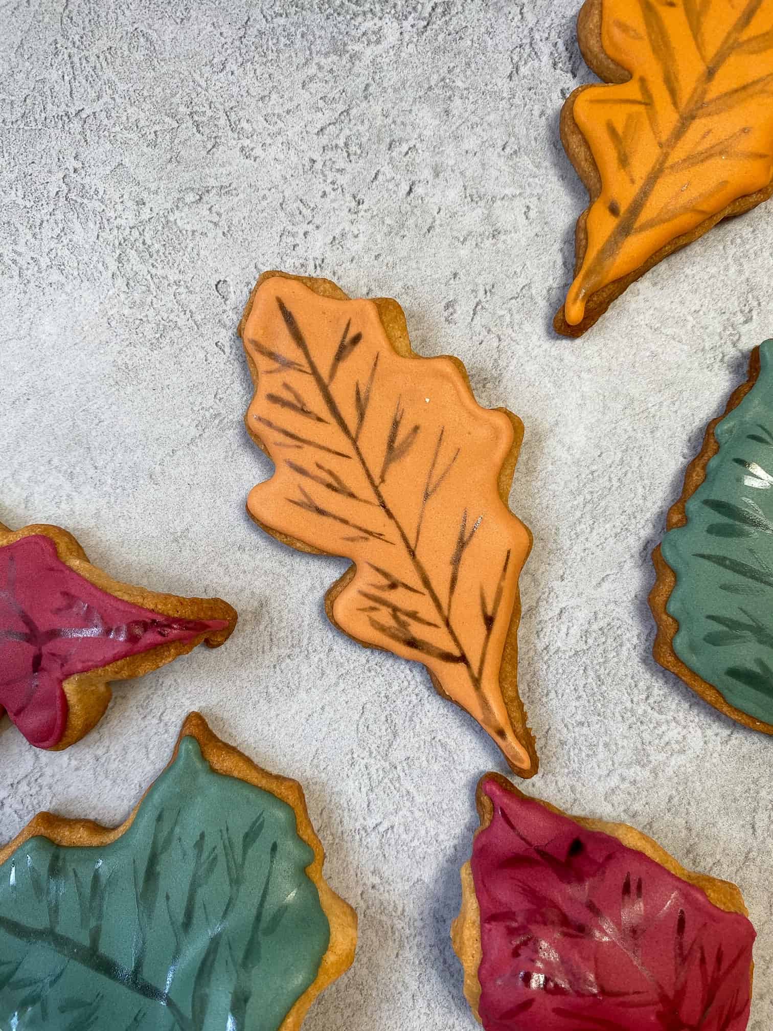 Maple Autumn Leaf Biscuits - Baking with Aimee.