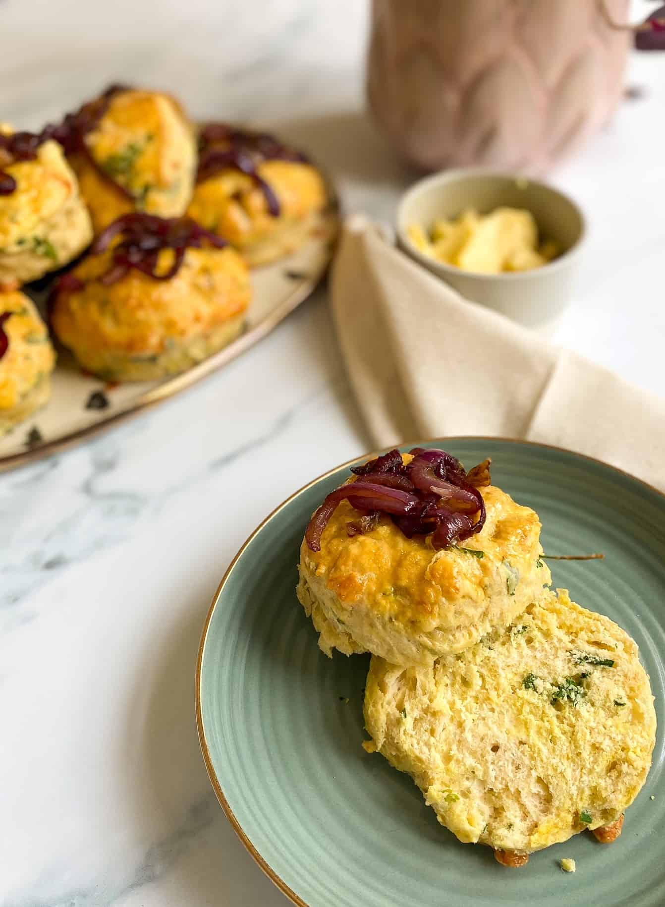Welsh Rarebit Scones - Baking with Aimee.