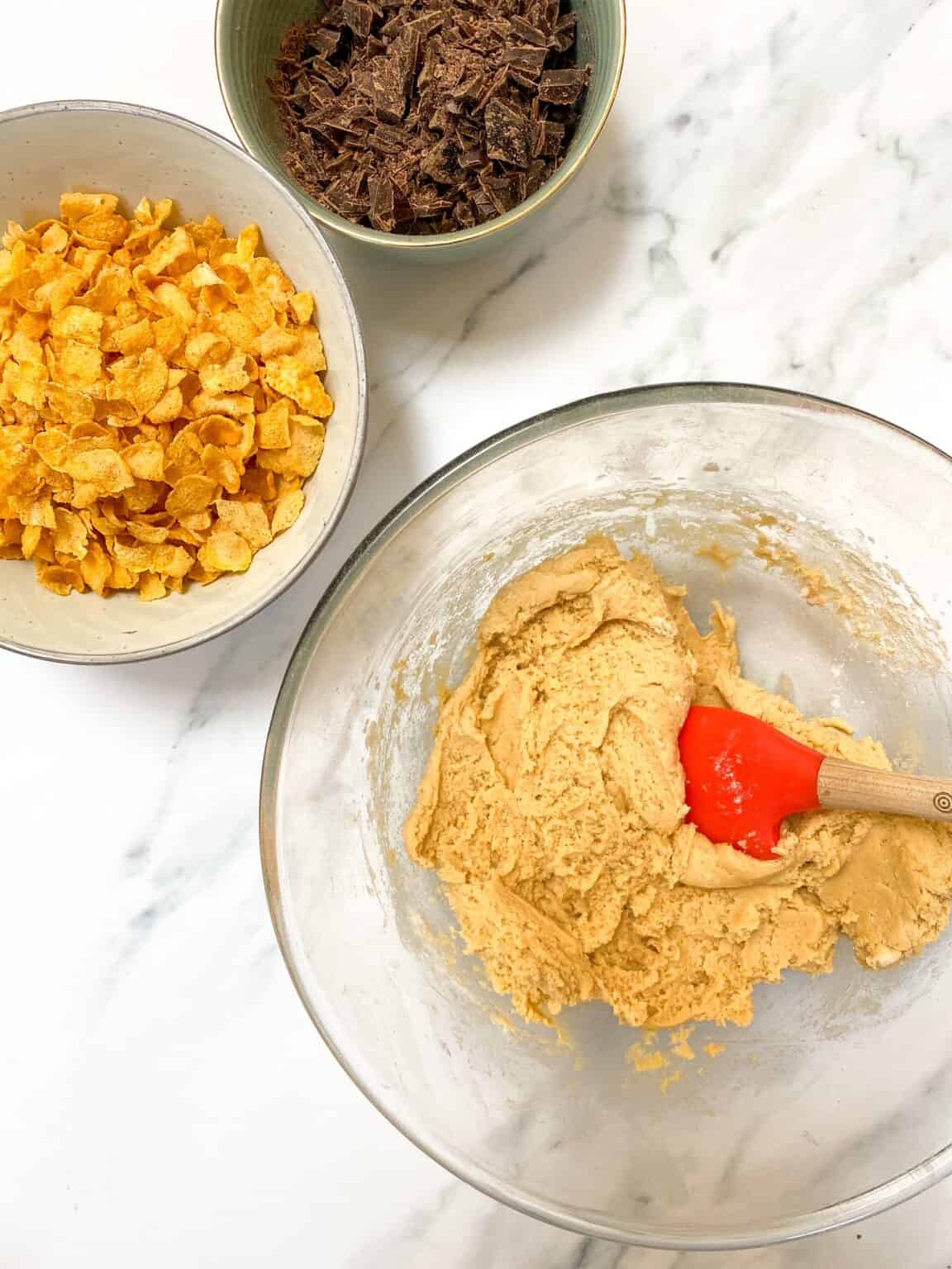 Caramel Cornflake Chocolate Chunk Cookies - Baking with Aimee.