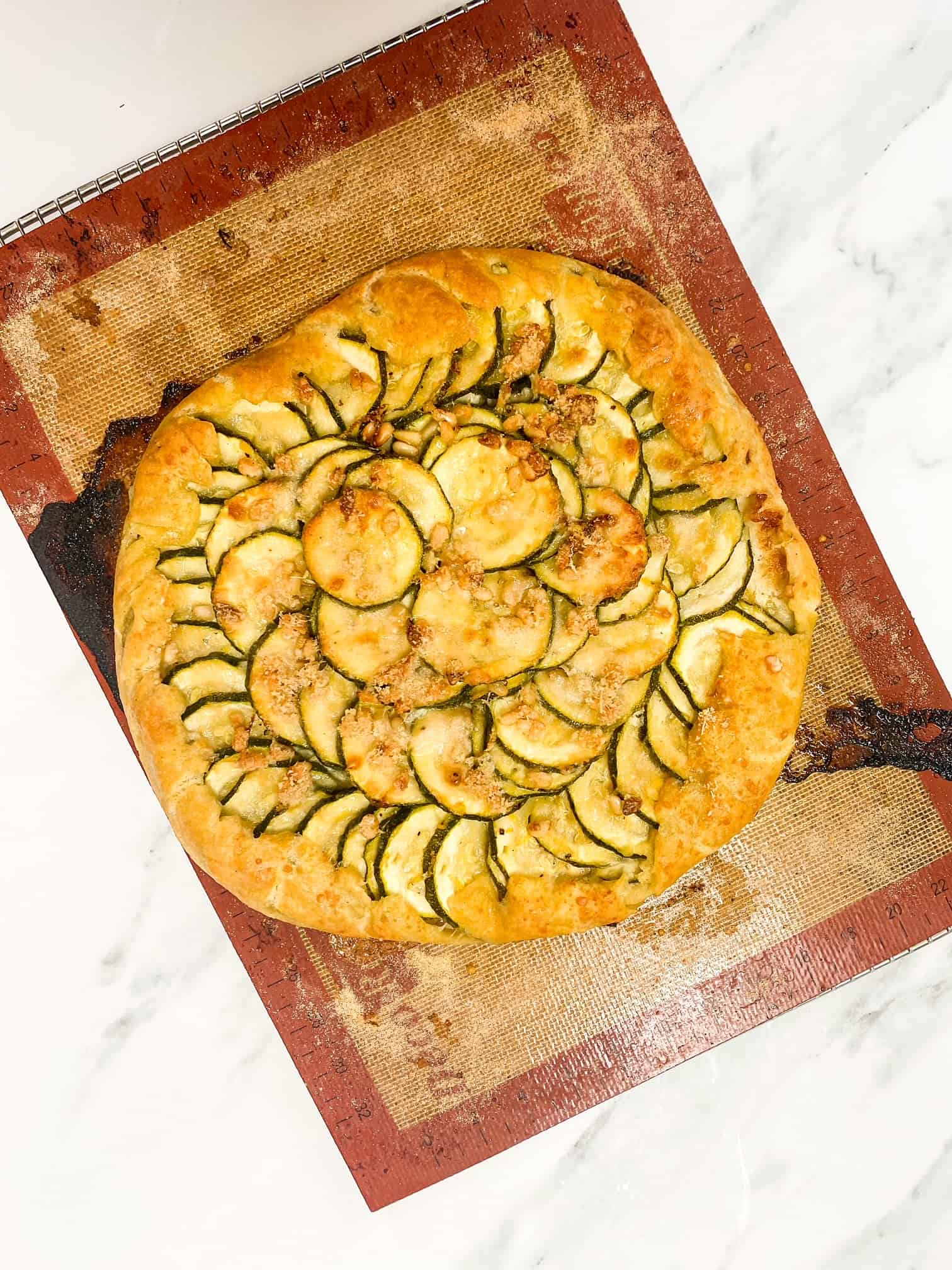 Cheesy Courgette (Zucchini) Galette - Baking with Aimee.
