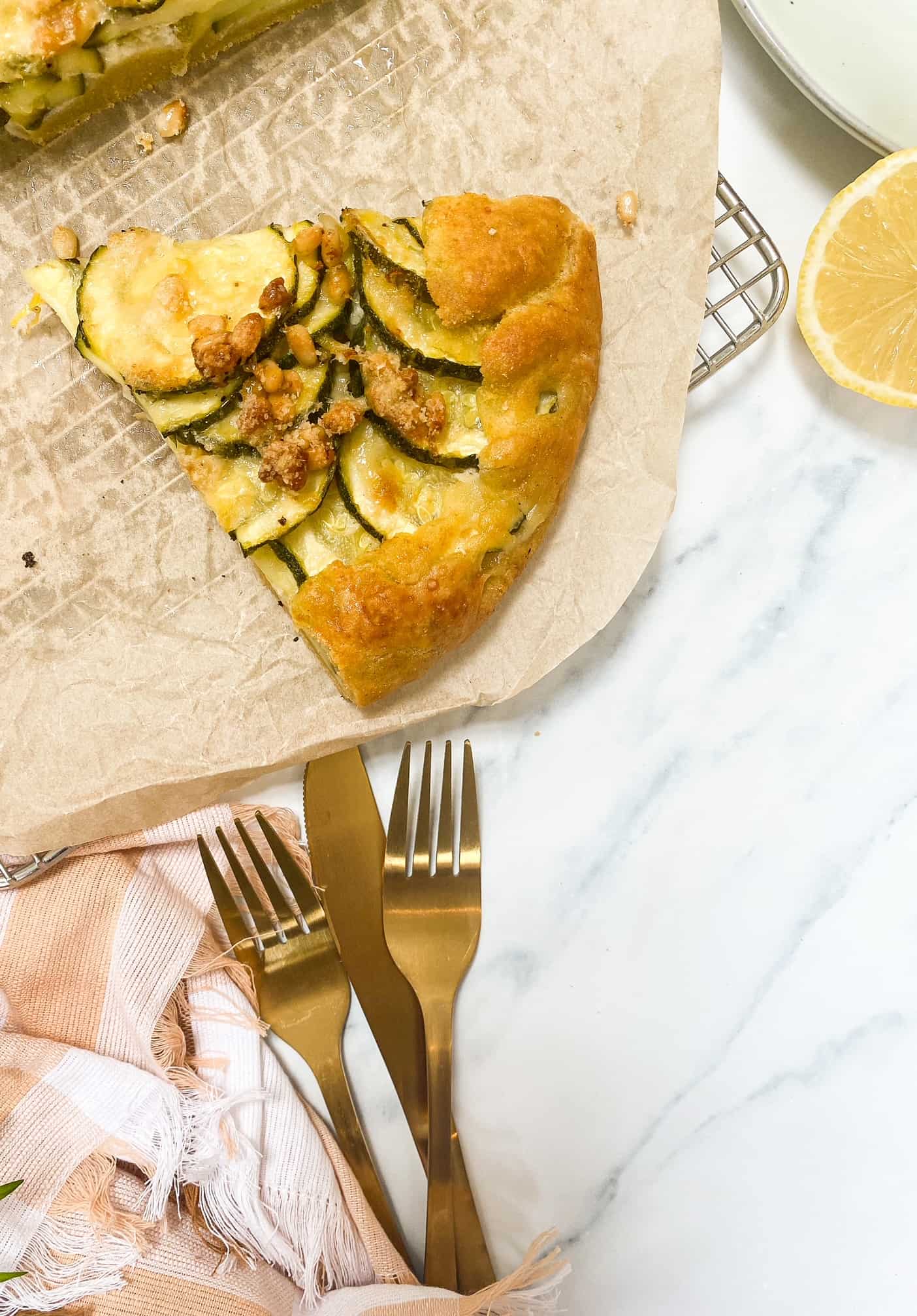 Cheesy Courgette (Zucchini) Galette - Baking with Aimee.