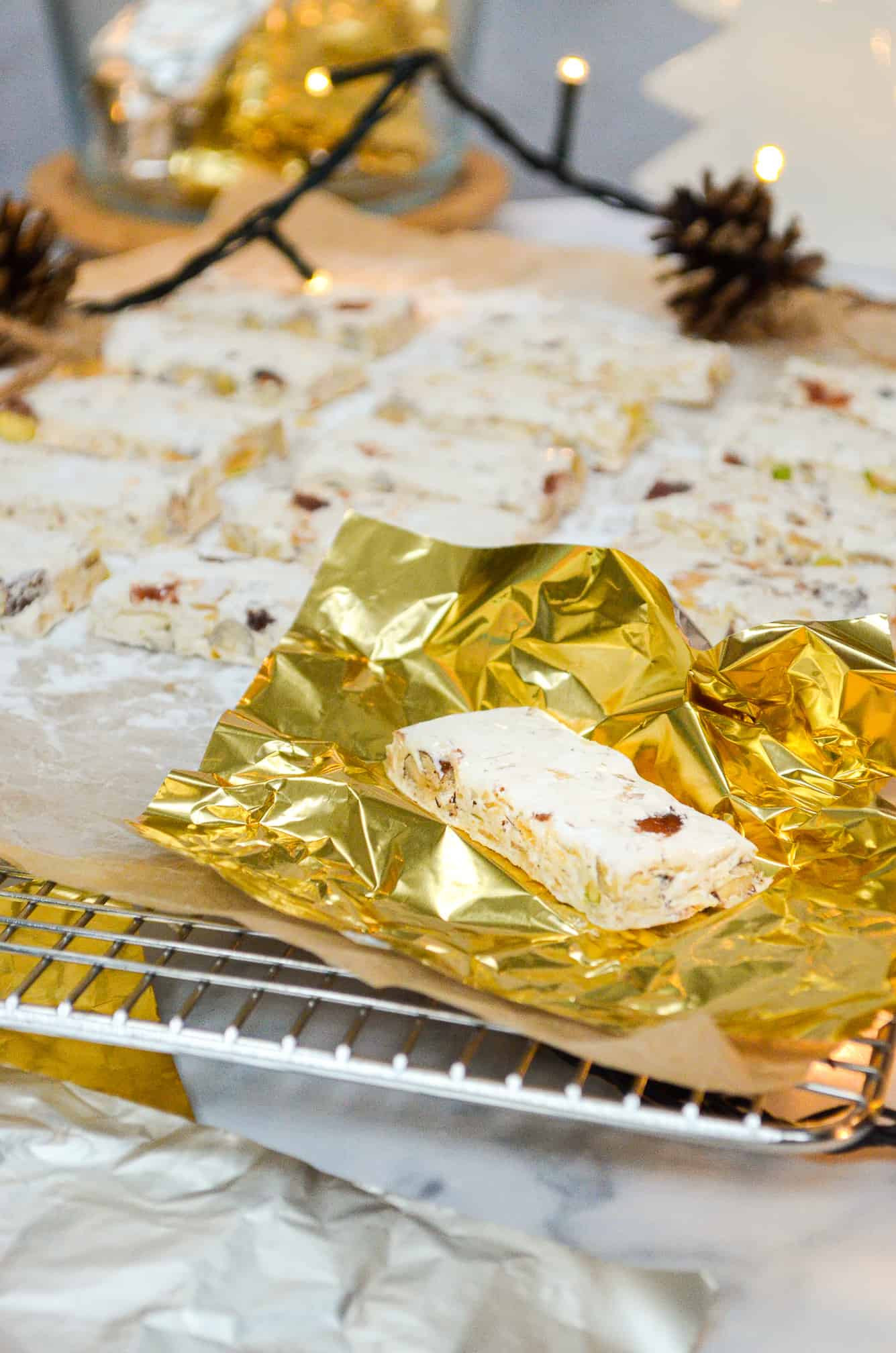 Edible Christmas Gifts: Christmas Nougat - Baking with Aimee.