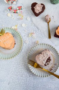 Mini Conversation Heart Cakes - Baking with Aimee.