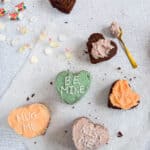Mini Conversation Heart Cakes - Baking with Aimee.