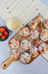 Strawberry and Vanilla Friands - Baking with Aimee.