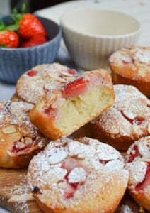 Strawberry and Vanilla Friands - Baking with Aimee.